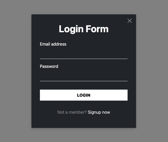 Bootstrap 5 Popup Form