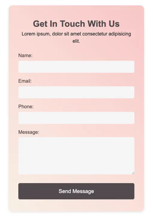 Html Css Contact Form Coding Yaar